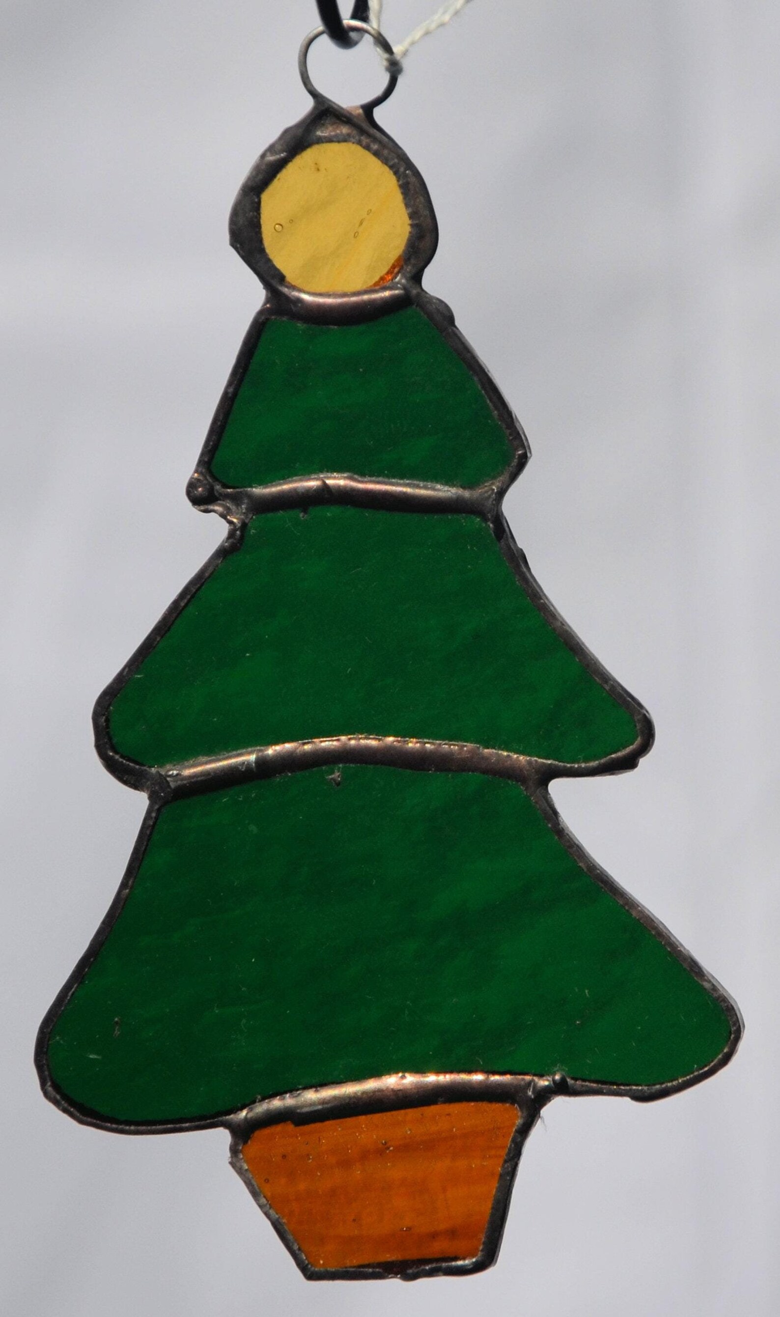 Christmas Tree Stained Glass Ornament (3.25" X 6") - Etsy