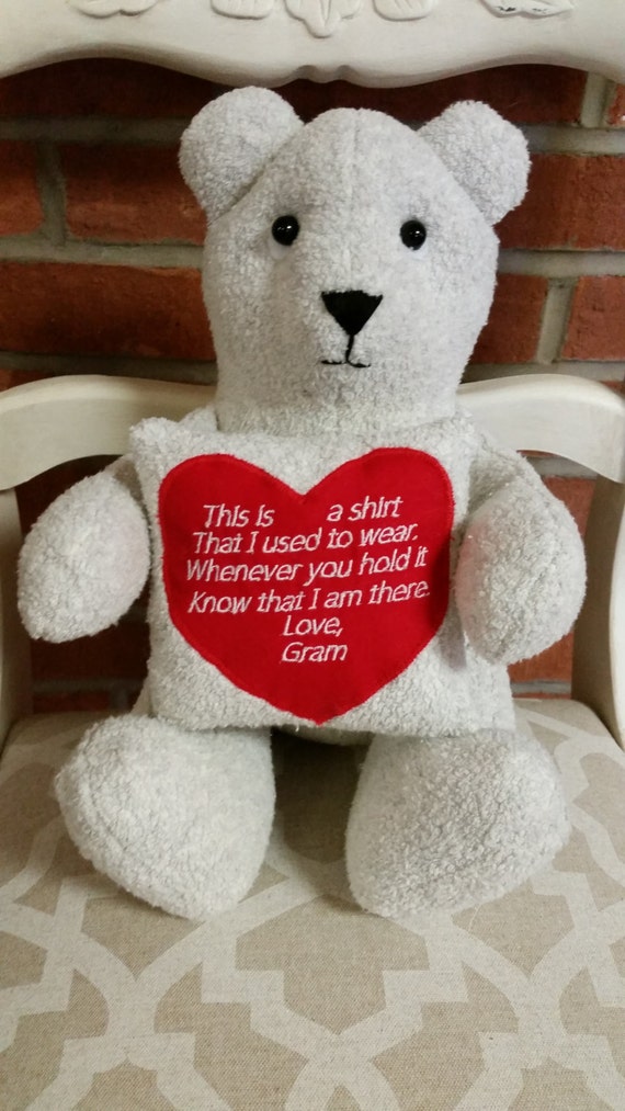 Memory Bear Memory Gift Personalized Bear - Etsy