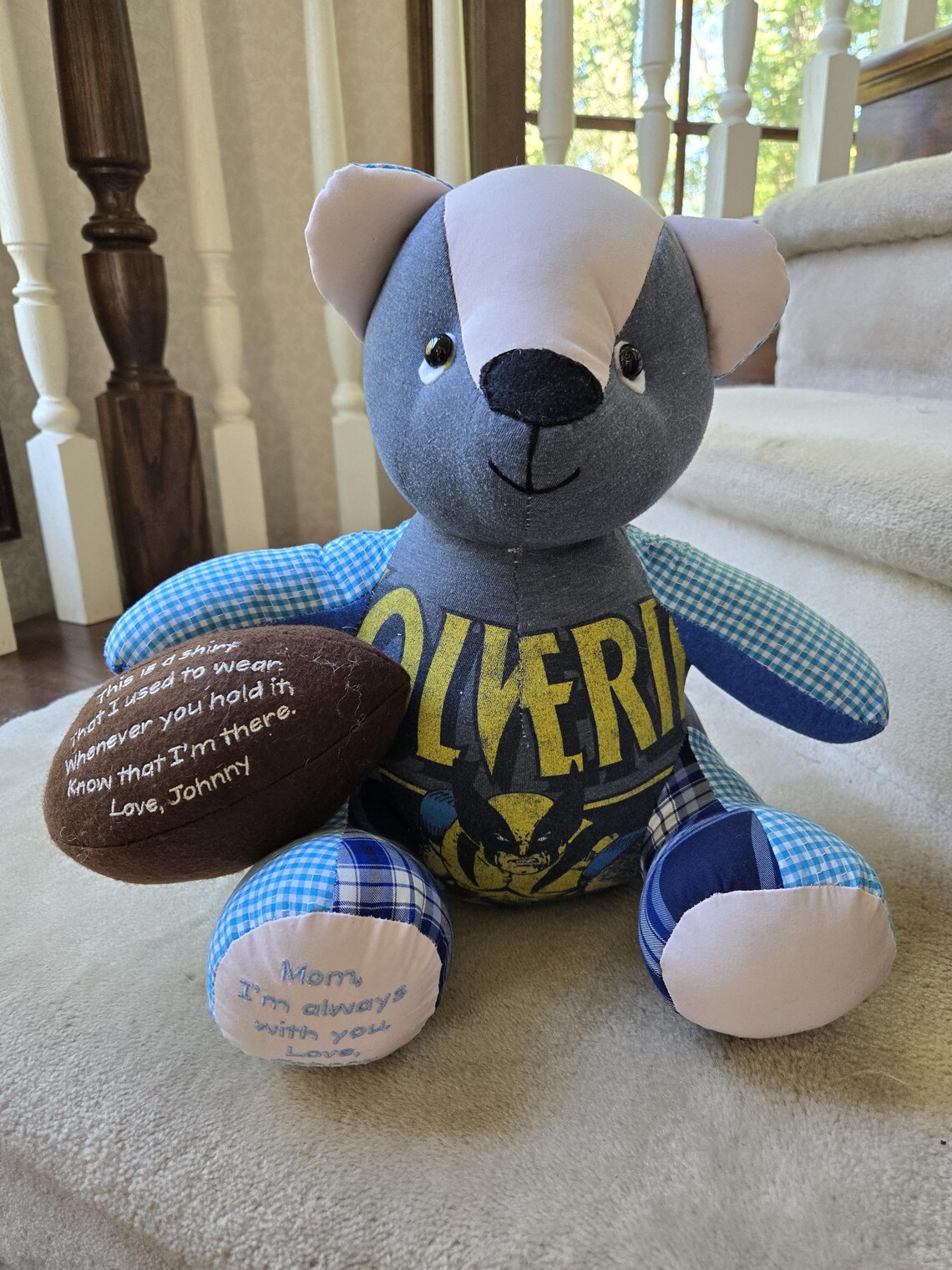 Memory Bear, Memory Gift, Personalized Bear, Bereavement Gift - Etsy