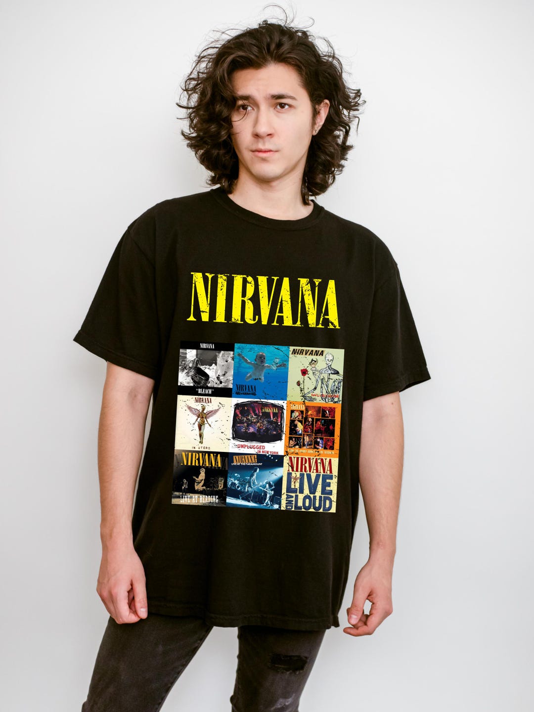 Nirvana Album Cover Shirt Nirvana Fan Shirt Gift for Music Lover Band Tee Nirvana Concert Shirt ...