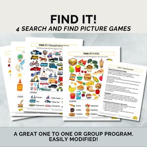 Find It Picture Search Game, Eye Spy, Search and Find, Hidden Picture ...