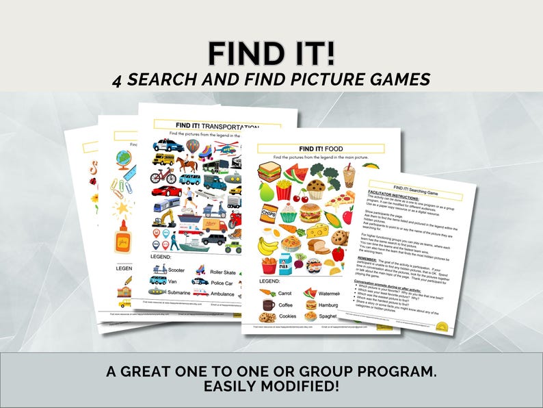 Find It Picture Search Game, Eye Spy, Search and Find, Hidden Picture ...