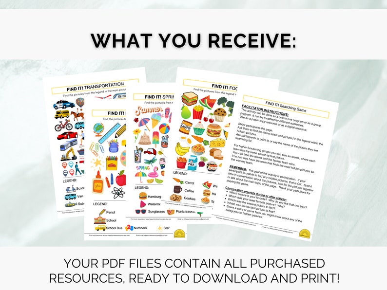 Find It Picture Search Game, Eye Spy, Search and Find, Hidden Picture ...
