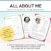 ALL ABOUT ME Getting to Know Me Poster, Printable Dementia Care ...