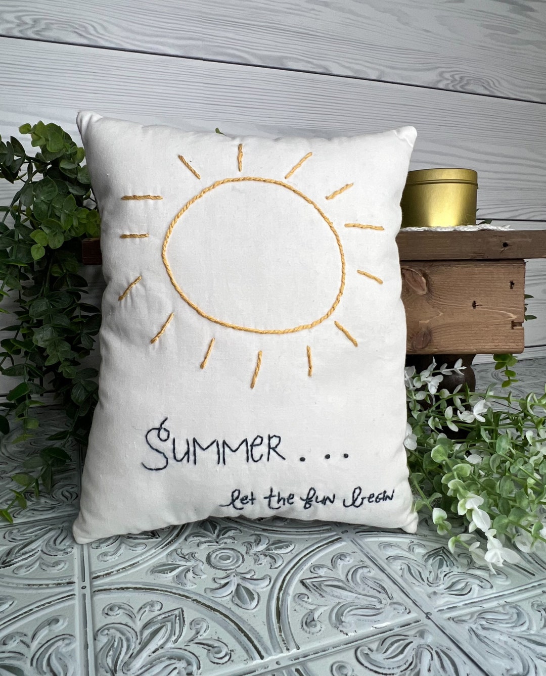 Summer Let the Fun Begin Decorative Throw Pillow, Summer Home Decor ...