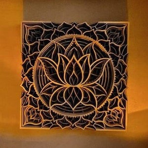 Lotus Flower Layered Mandala Wall - Etsy