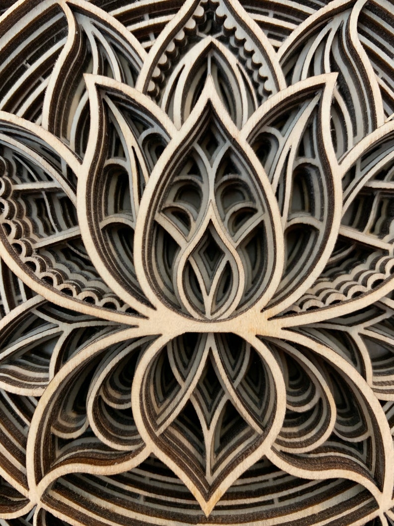 Lotus Flower Layered Mandala Wall - Etsy