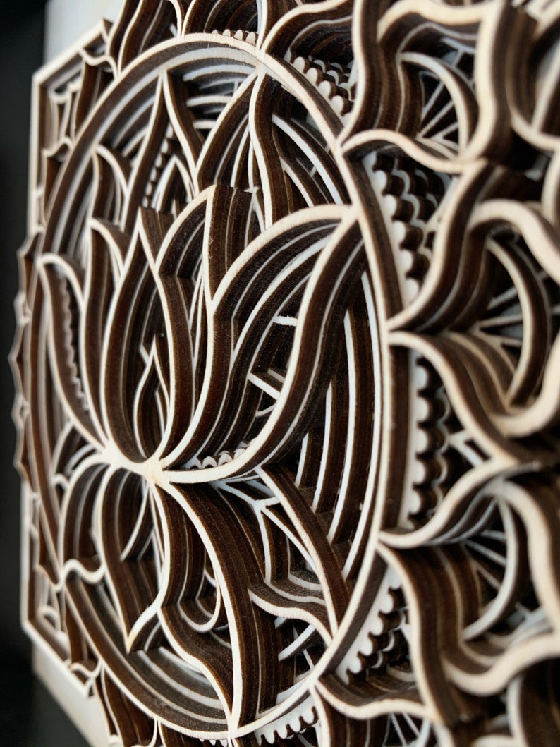 Lotus Flower Layered Mandala Wall - Etsy