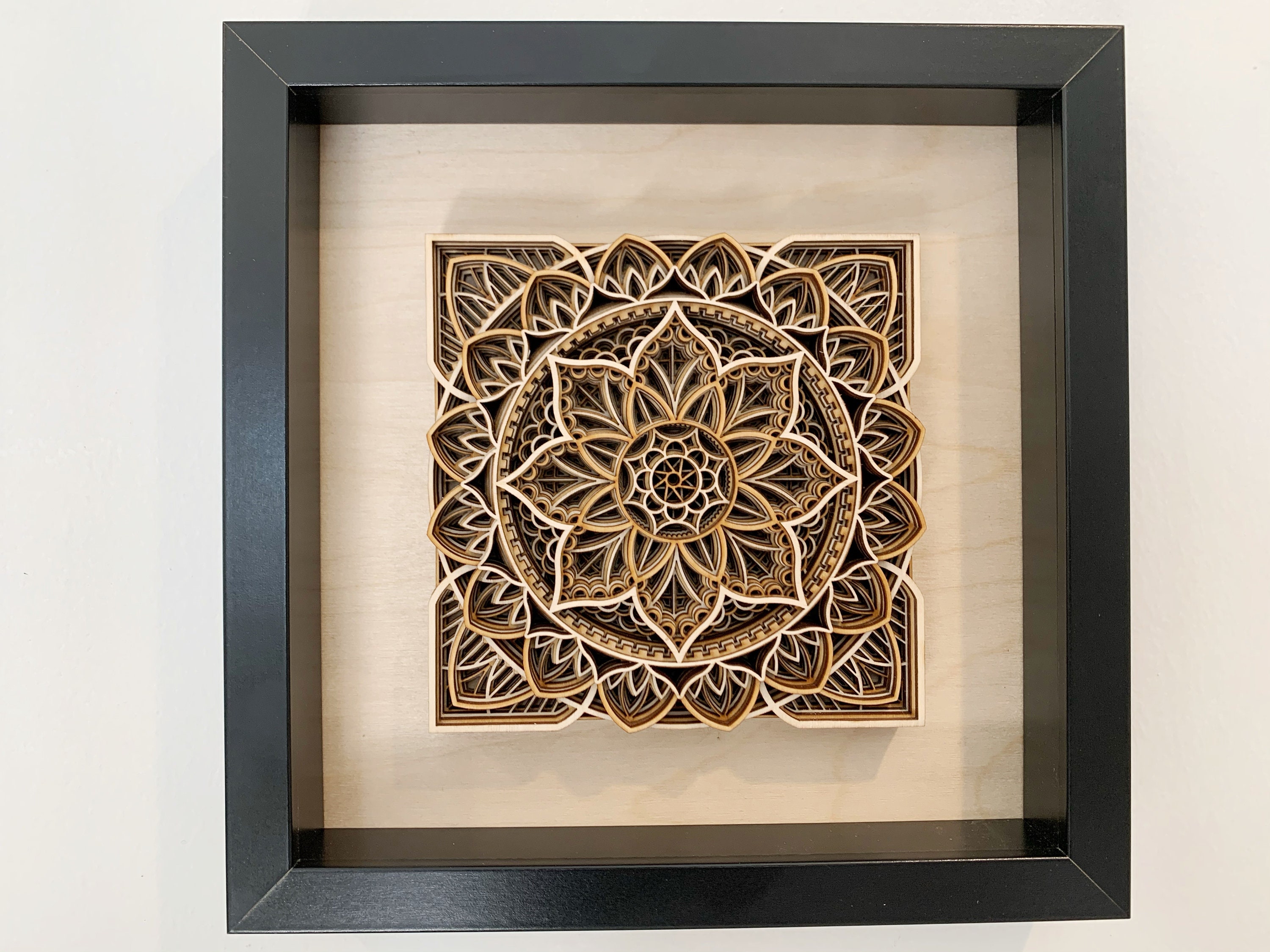 Fractal Layered Wood Mandala Wall Art - Etsy