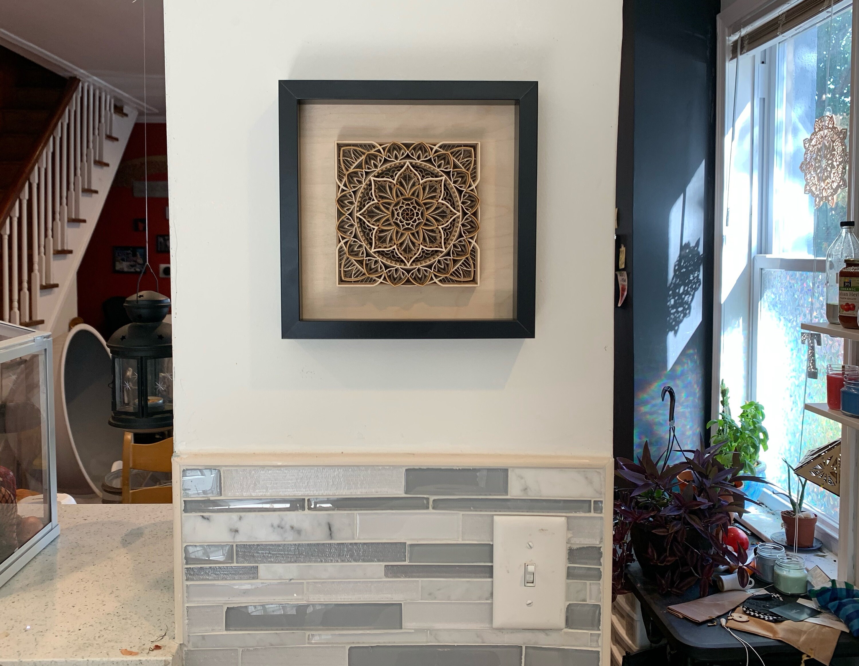 Fractal Layered Wood Mandala Wall Art | Etsy