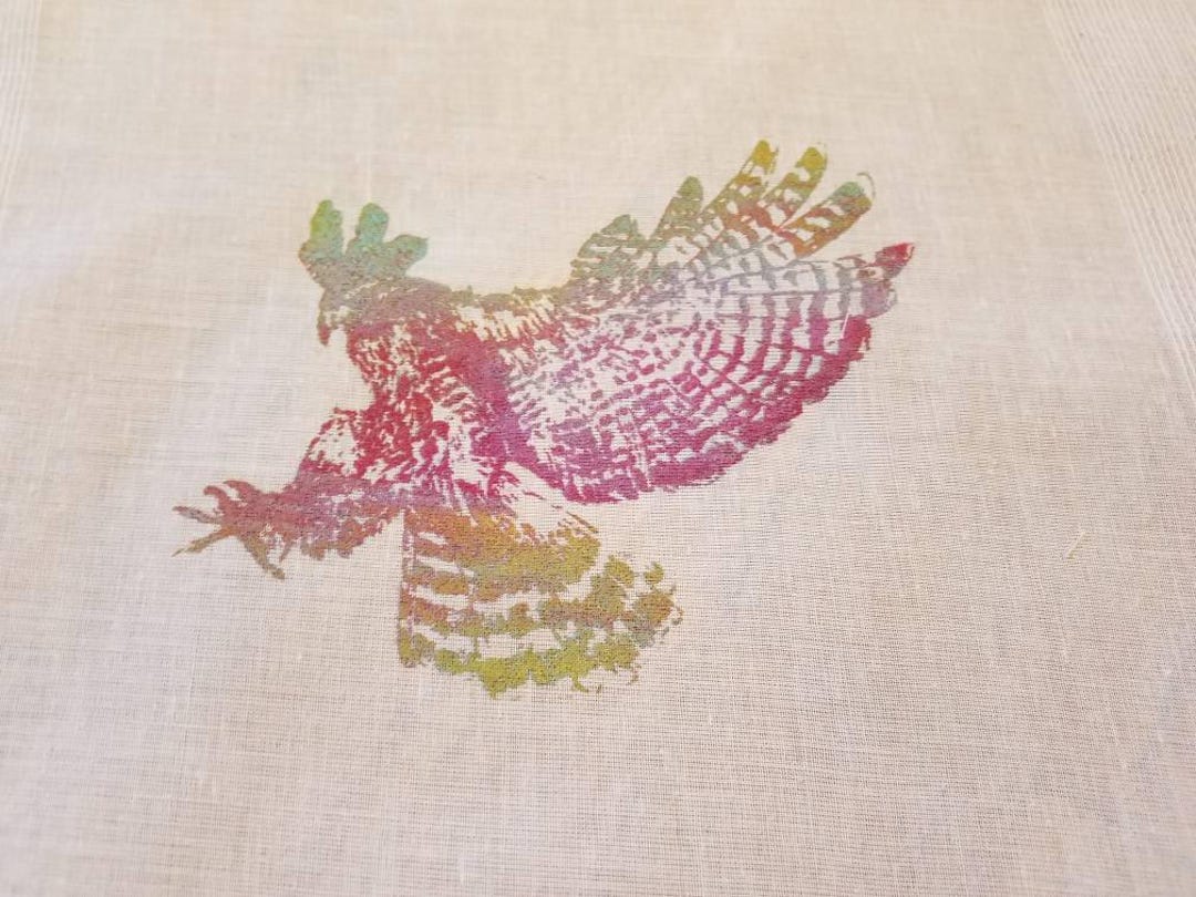 Handkerchief/prayer Cloth Hawk 3 Magenta Gold and - Etsy