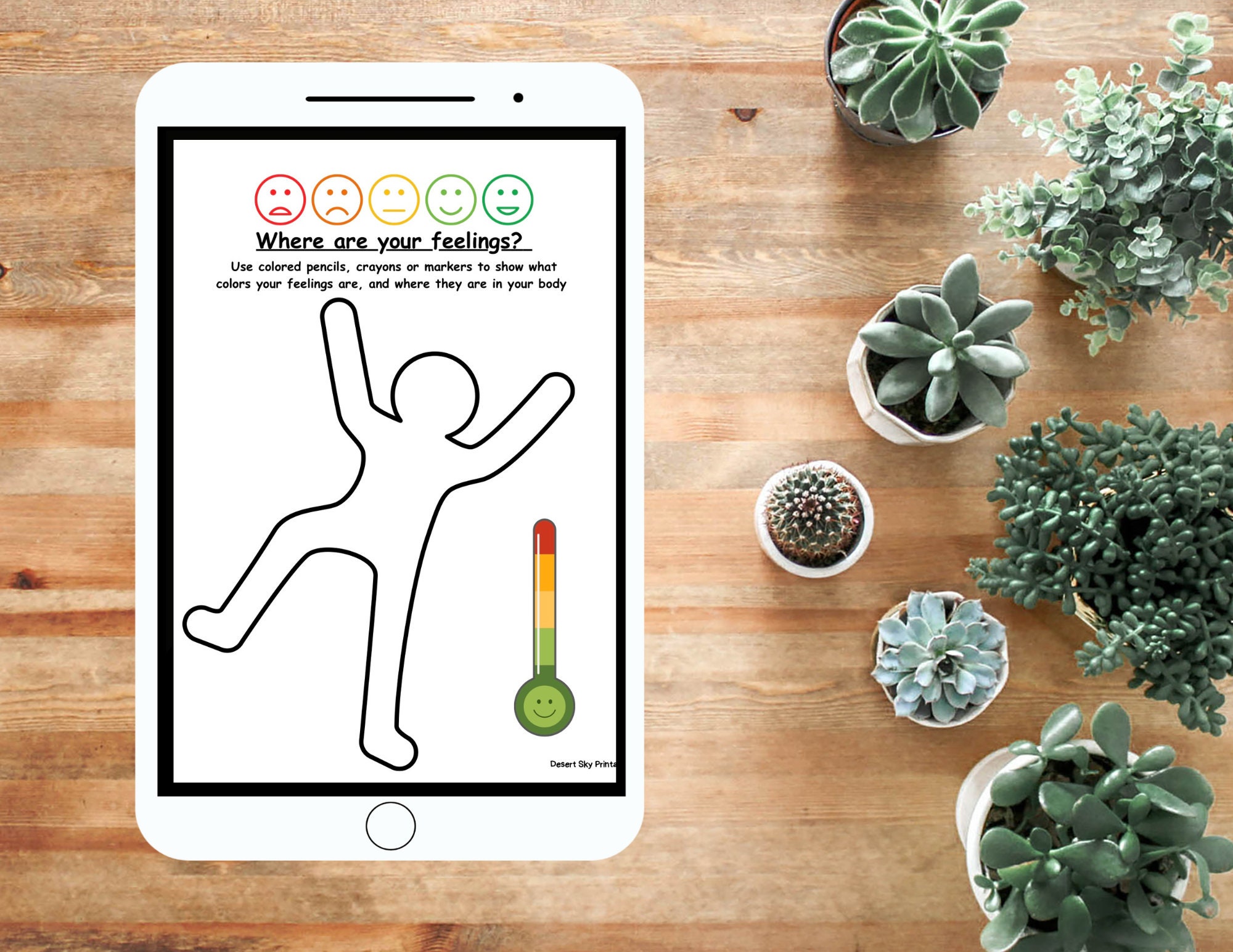 Color Your Feelings Worksheet - Etsy