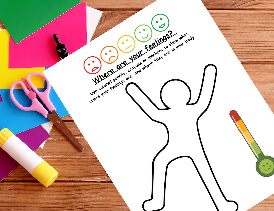 Color Your Feelings Worksheet - Etsy