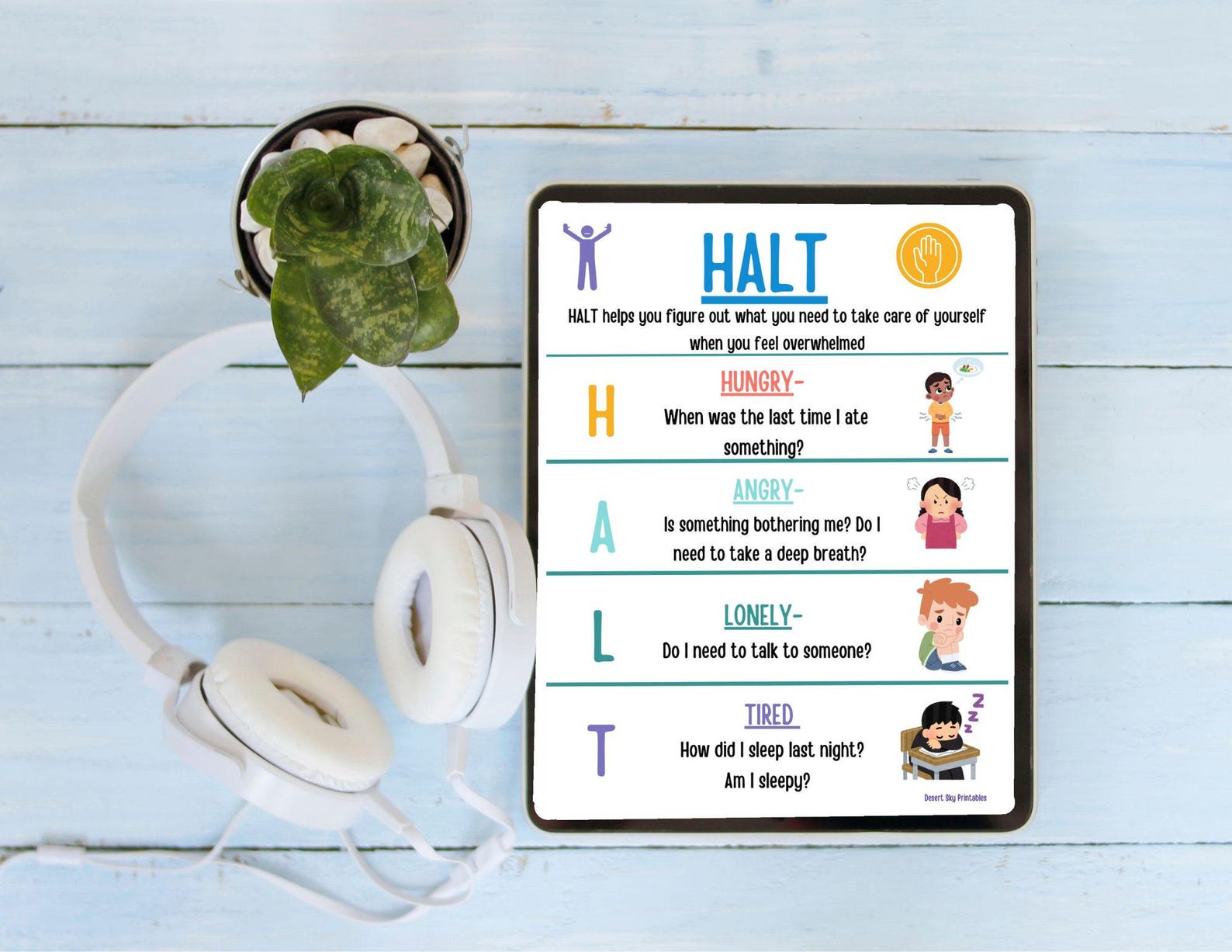 HALT Strategy Handout for Kids - Etsy