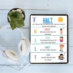HALT Strategy Handout for Kids - Etsy