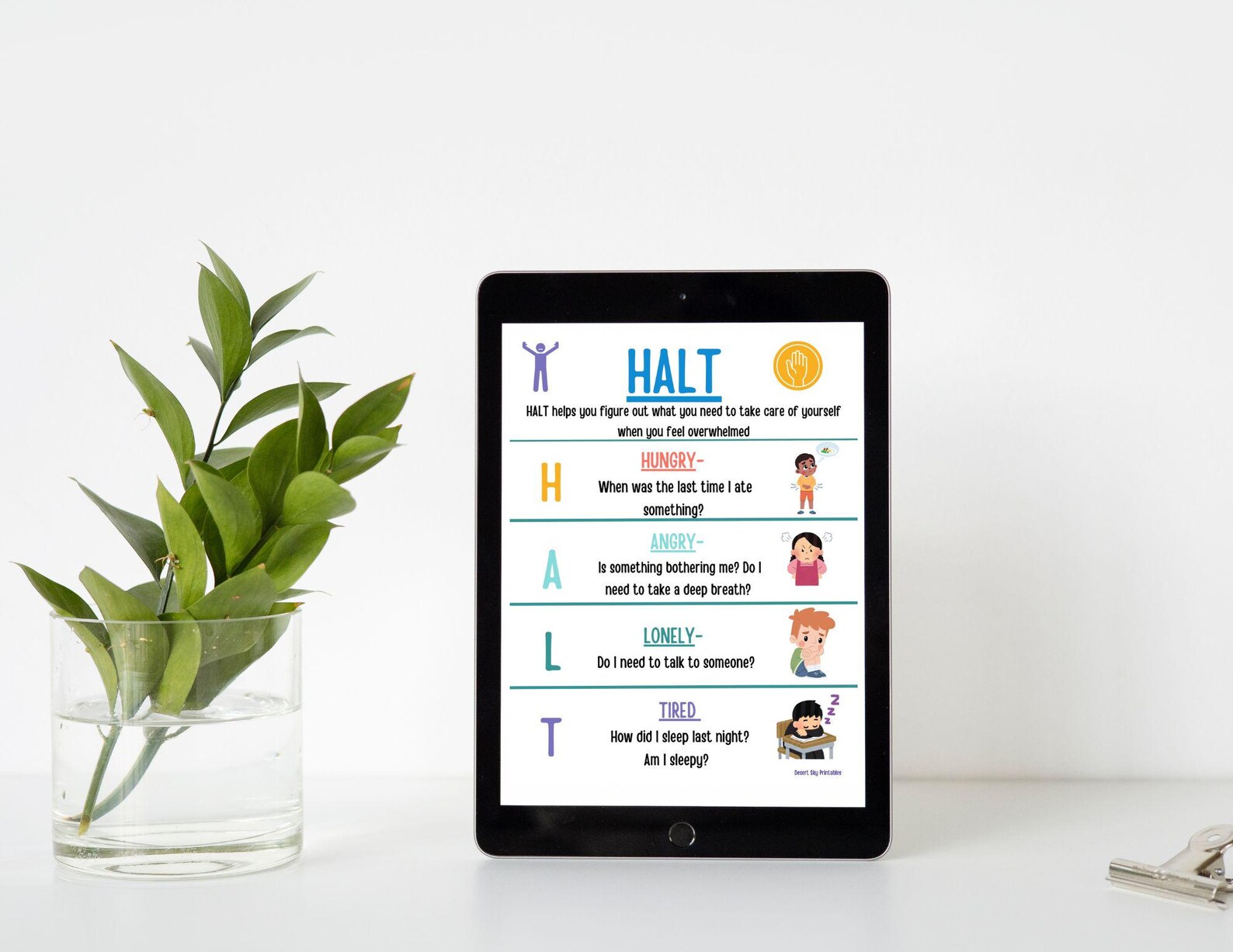 HALT Strategy Handout for Kids - Etsy