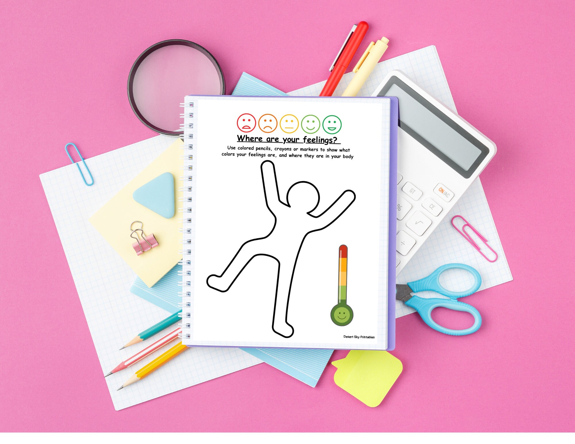 Color Your Feelings Worksheet - Etsy