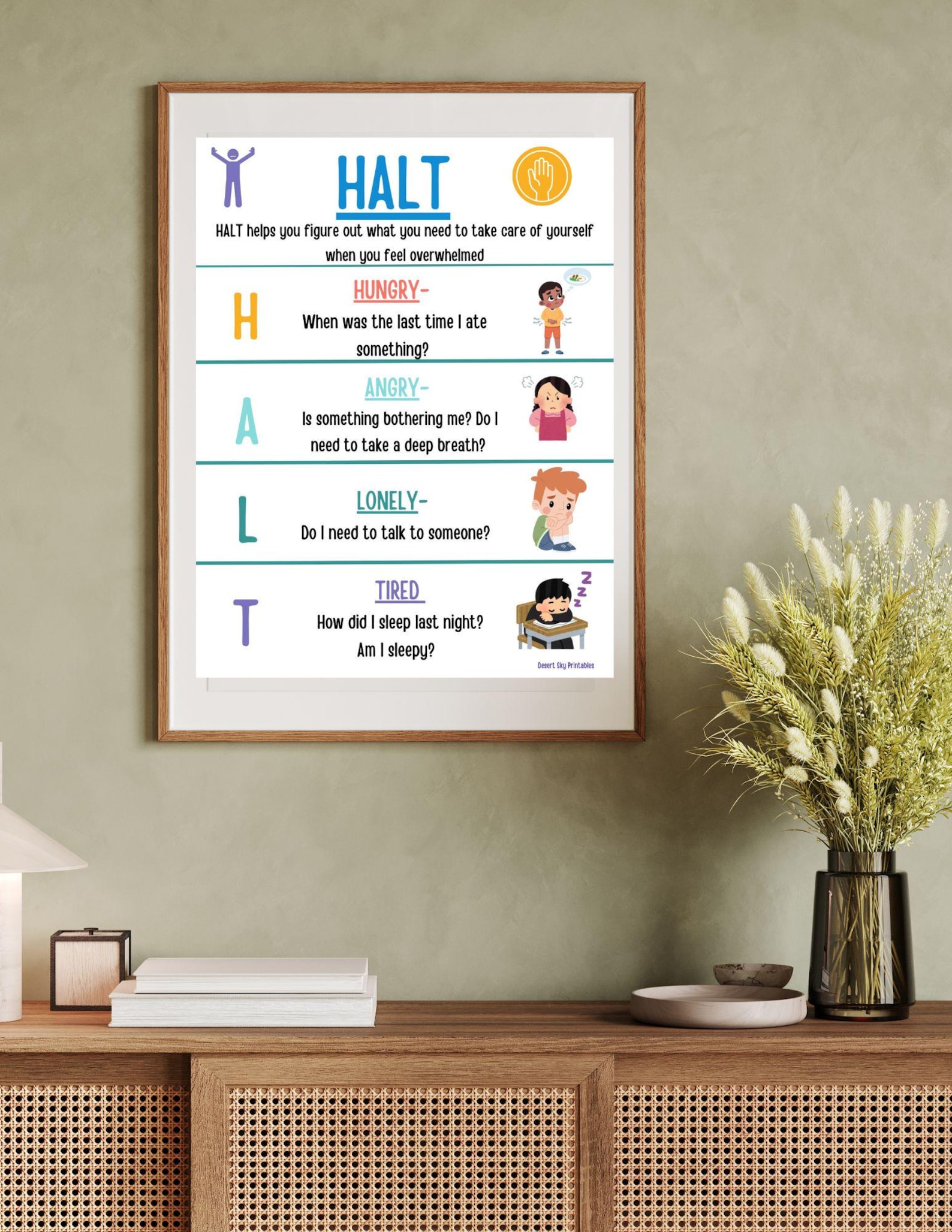 HALT Strategy Handout for Kids - Etsy