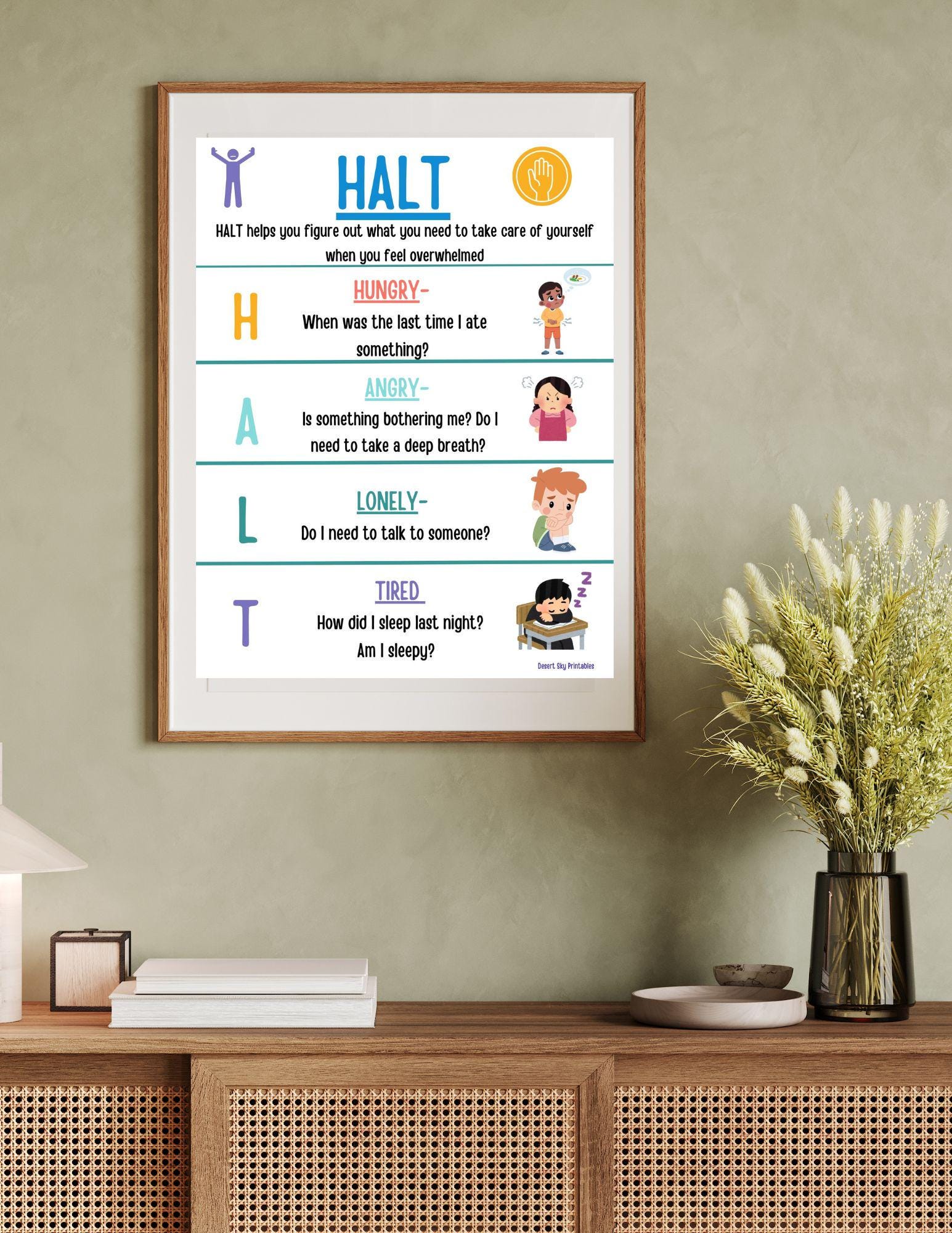 HALT Strategy Handout for Kids - Etsy