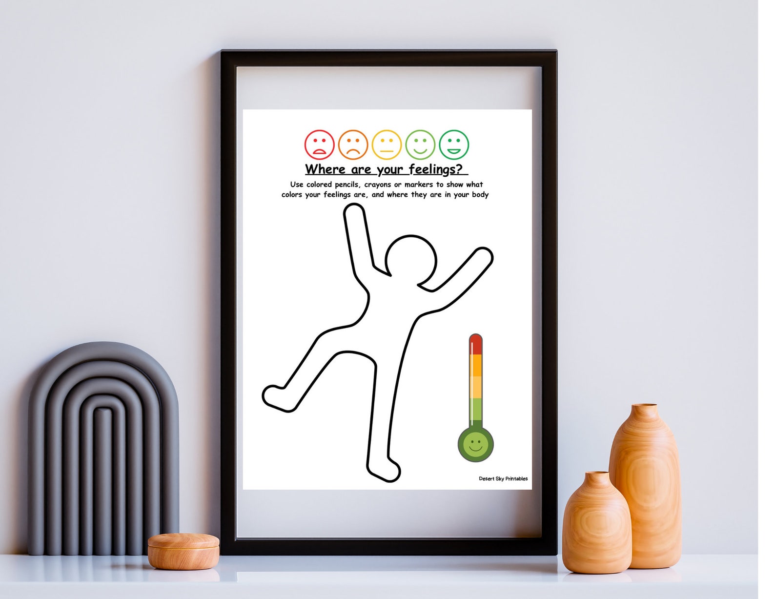 Color Your Feelings Worksheet - Etsy