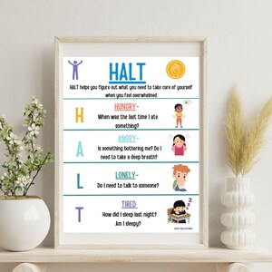 HALT Strategy Handout for Kids - Etsy