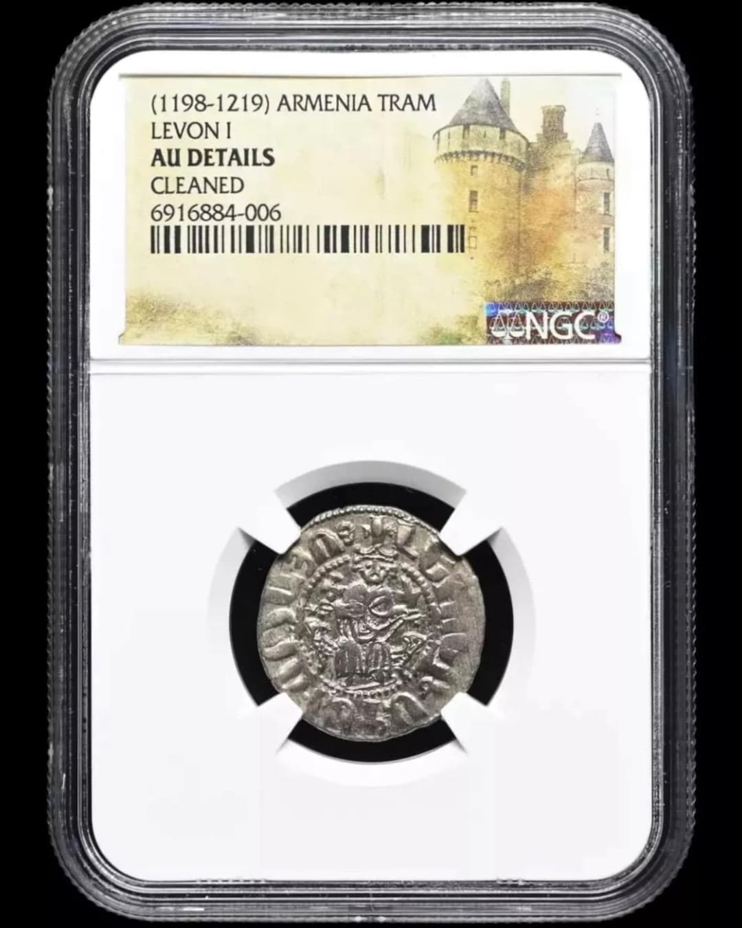 Medieval Silver Coin. Authentic Medieval Crusader Silver Tram. Levon I ...
