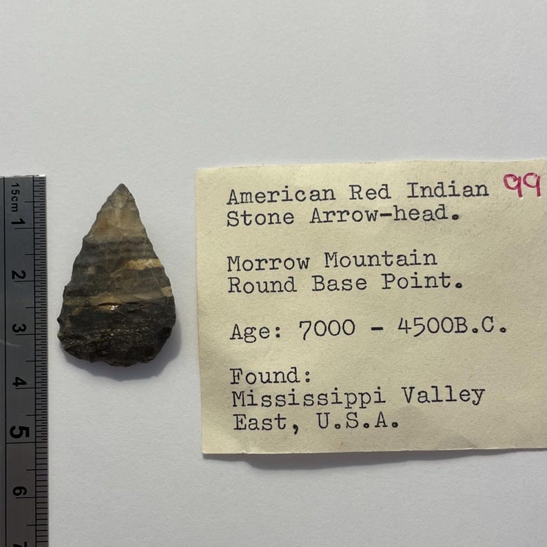 Ancient Native American Indian Stone Arrowhead. Authentic Ancient ...