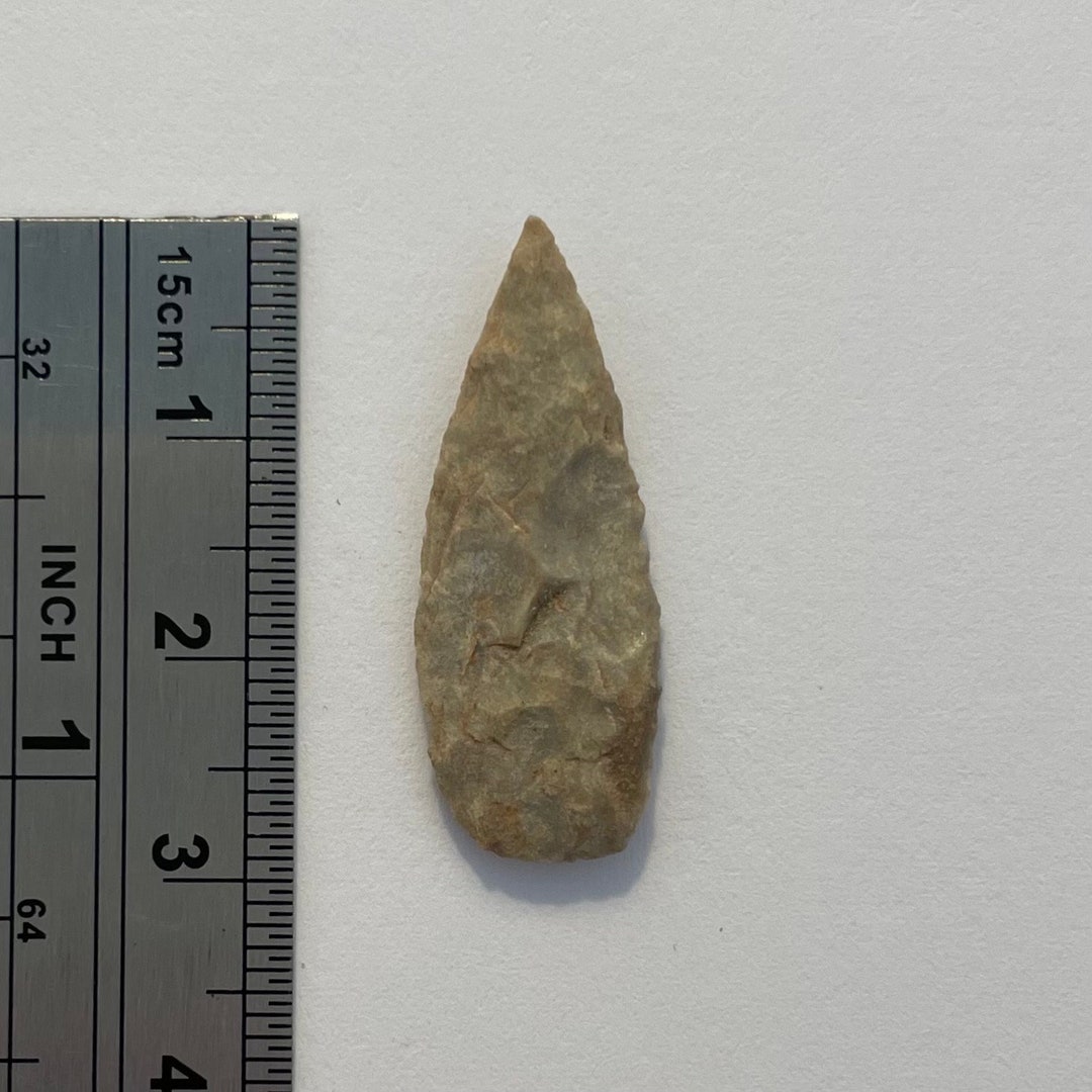 Stone Age Arrowhead. Authentic Stone Age Neolithic Leaf Shaped Flint ...