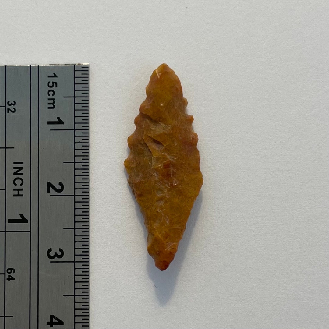 Stone Age Arrowhead. Authentic Stone Age Neolithic Leaf Shaped Flint ...