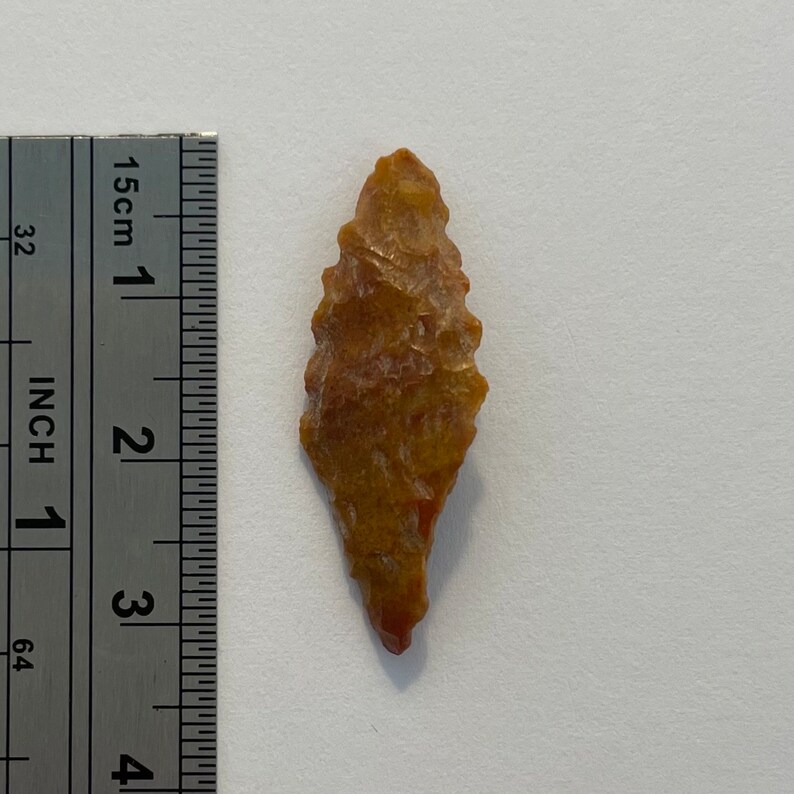 Stone Age Arrowhead. Authentic Stone Age Neolithic Leaf Shaped Flint ...