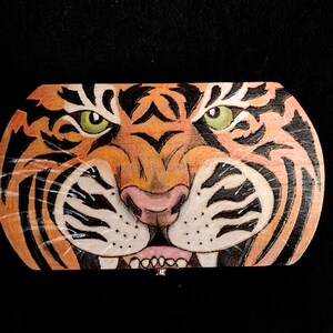 Roaring Tiger Box: Wood Burned and Painted, Unique Home Decor - Etsy