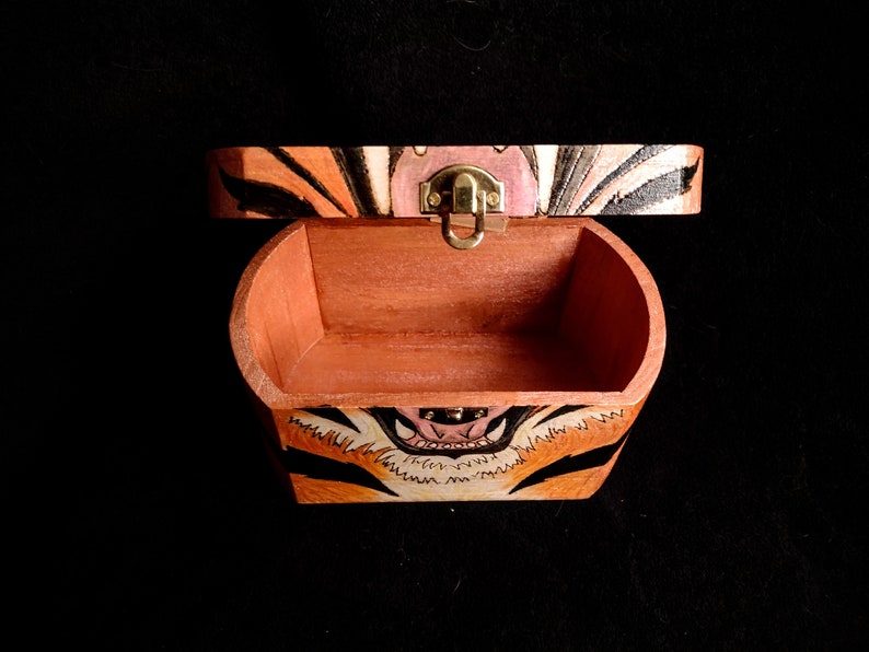 Roaring Tiger Box: Wood Burned and Painted, Unique Home Decor - Etsy