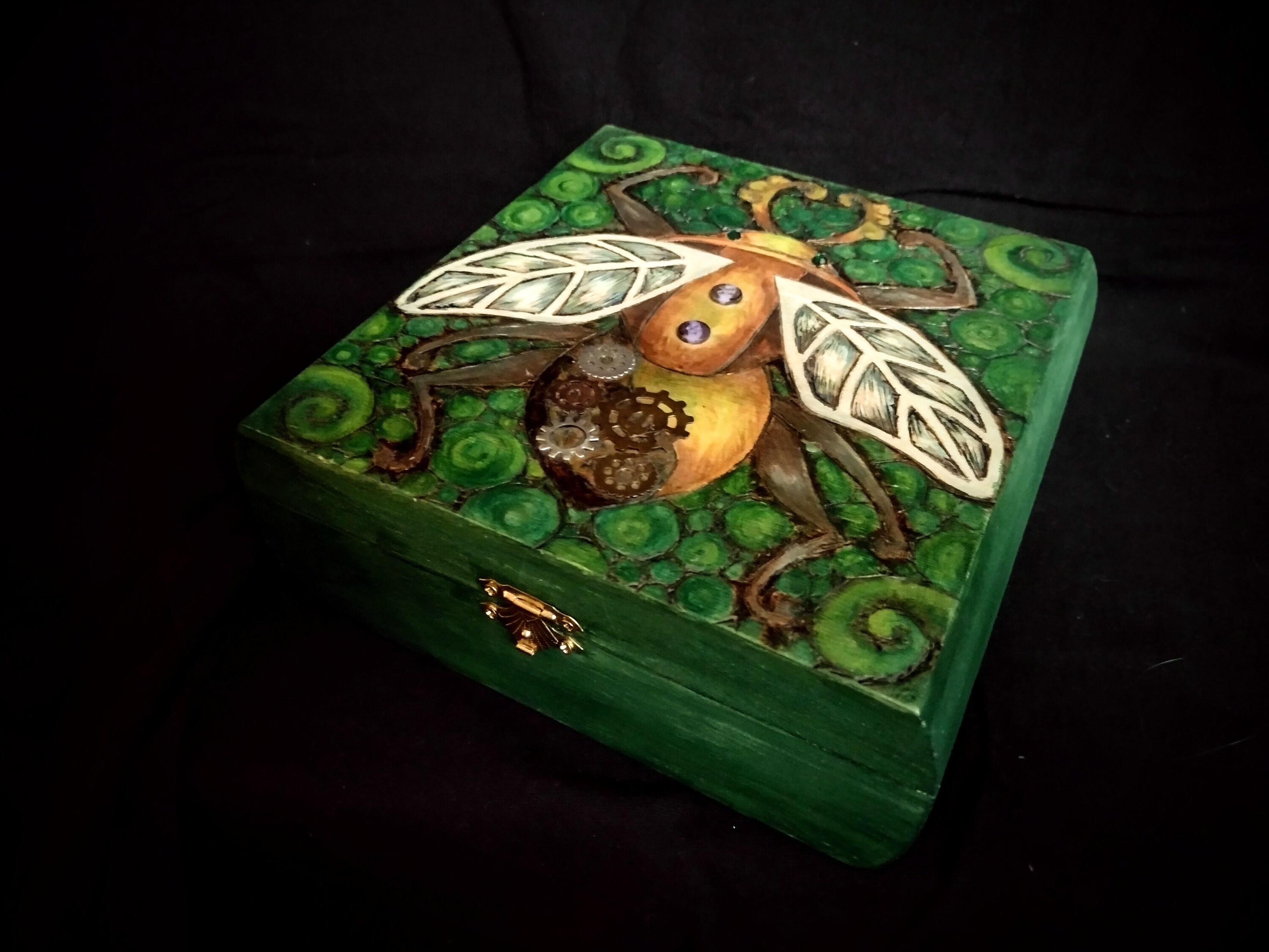 Steampunk Bee Box: a Wood-burned Decorative Home Accent for - Etsy