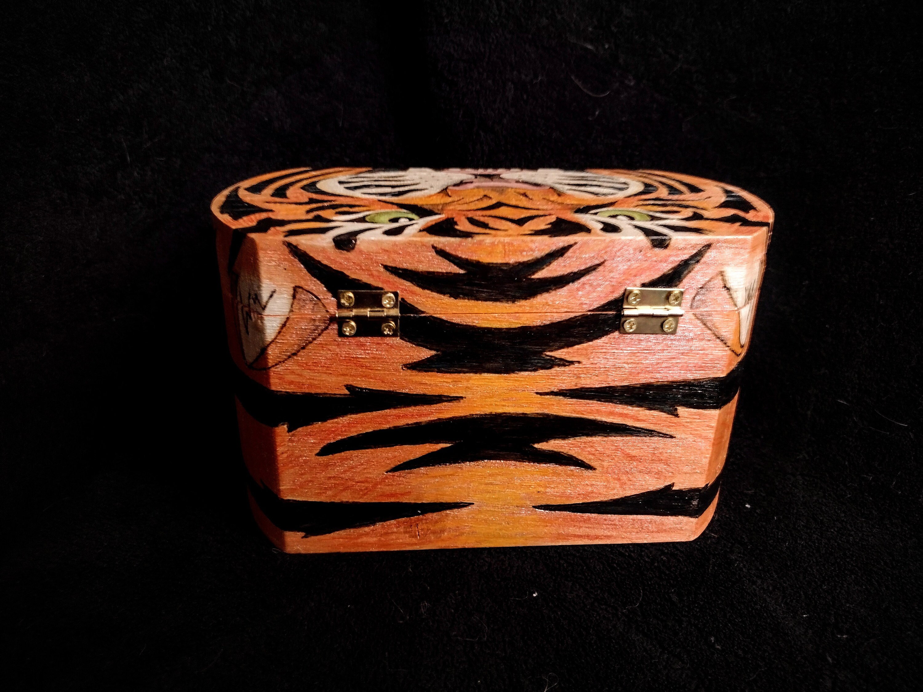 Roaring Tiger Box: Wood Burned and Painted, Unique Home Decor - Etsy
