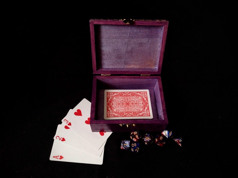 Purple Dragon's Eye Box: Wood Burned, Decorative, Fantasy Trinket Box ...