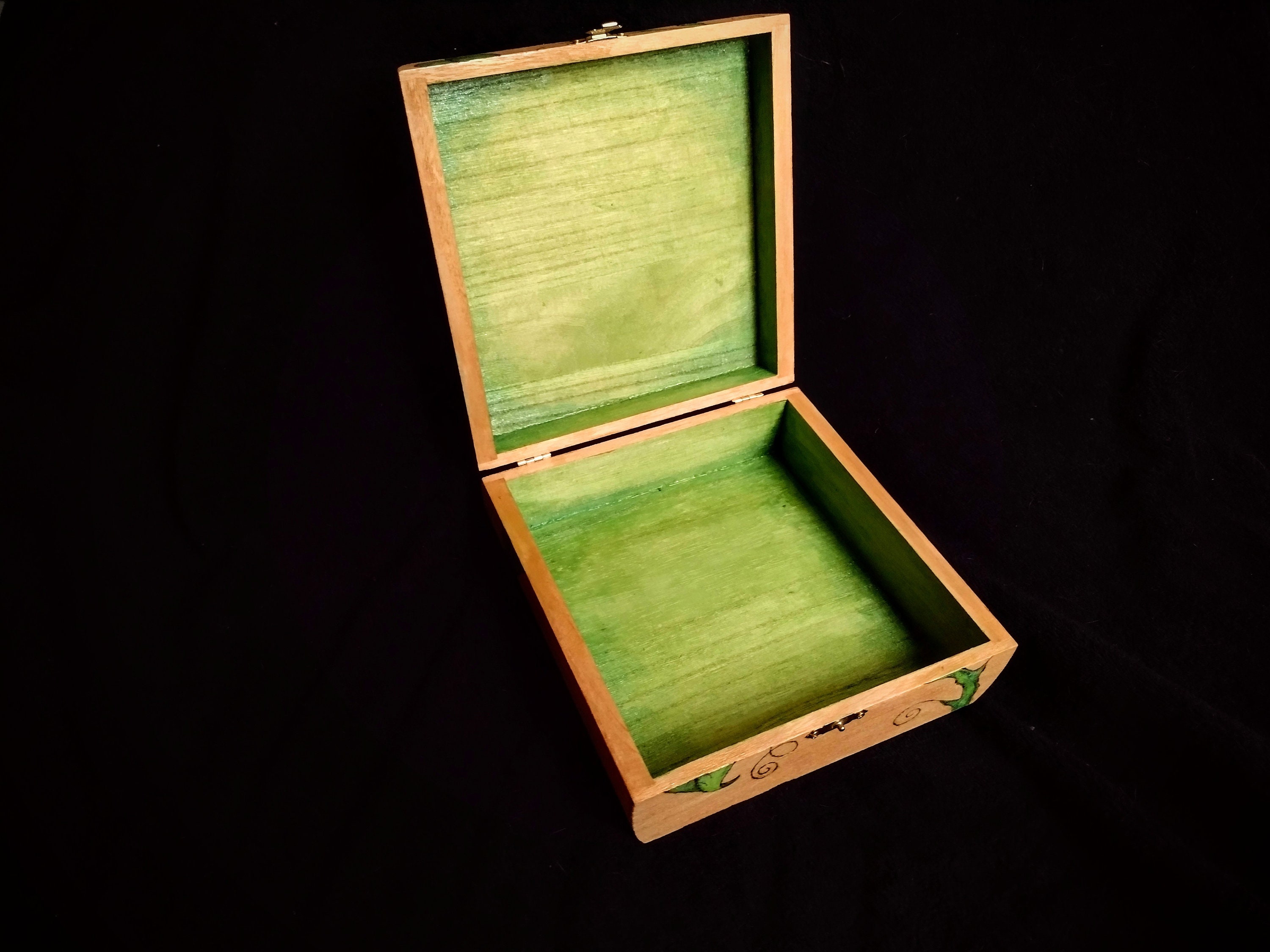 Morning Glory Box: a Wood Burned Floral Home Accent for - Etsy