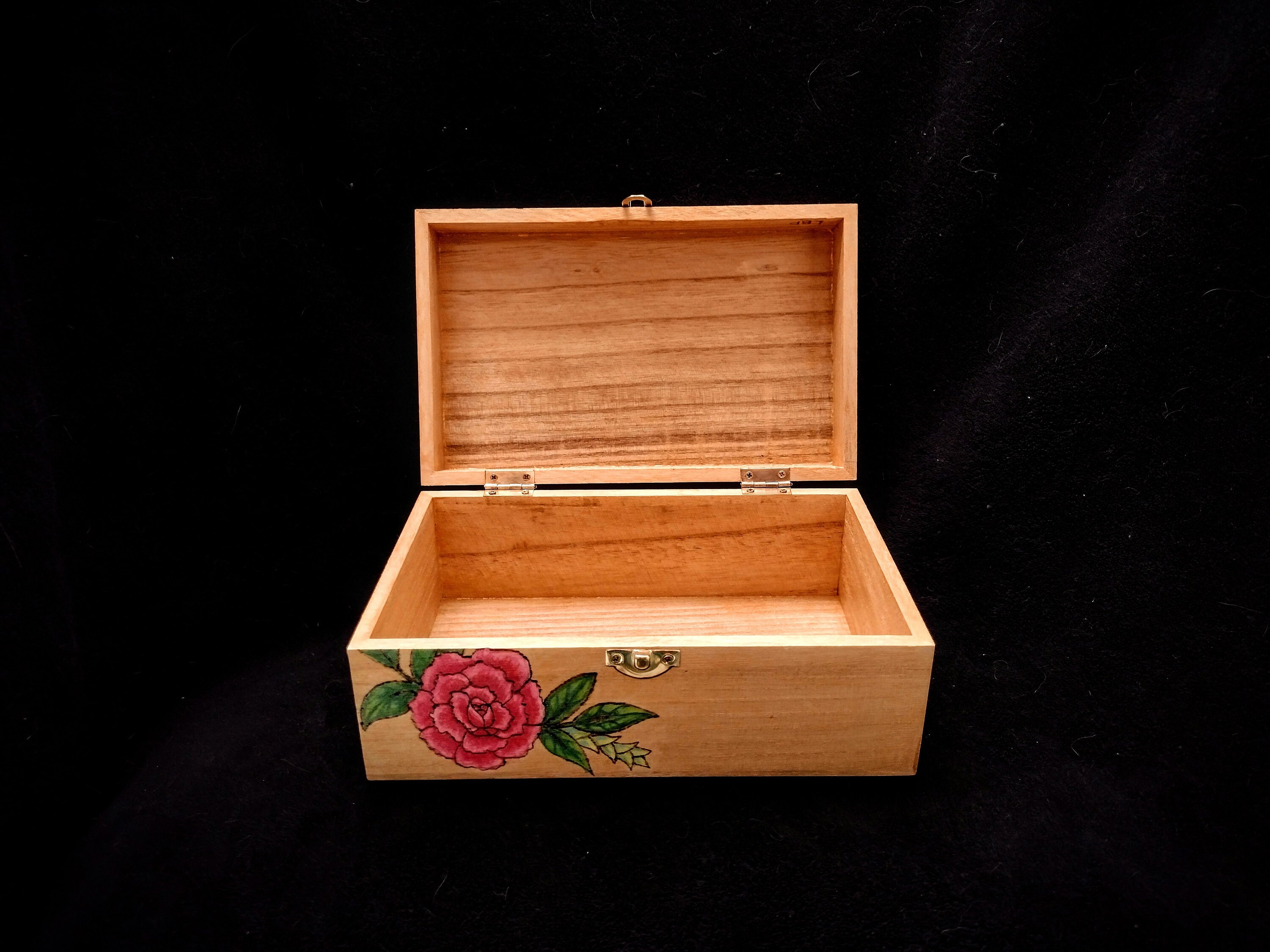 Raven and Scythe Box: a Traditional Tattoo Style, Wood Burned Box for ...