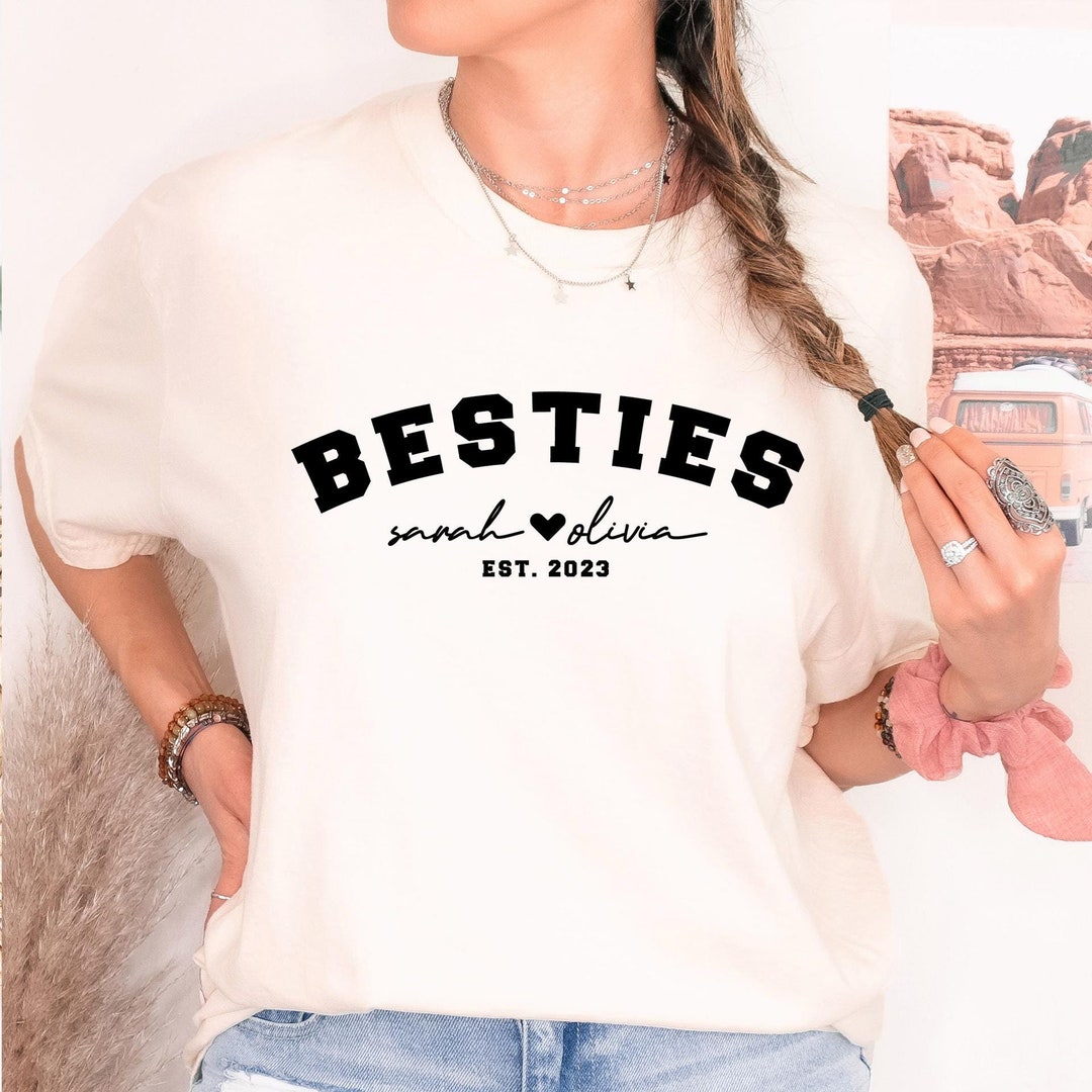 Personalized Besties T-shirt: Custom BFF Matching Outfit - Etsy