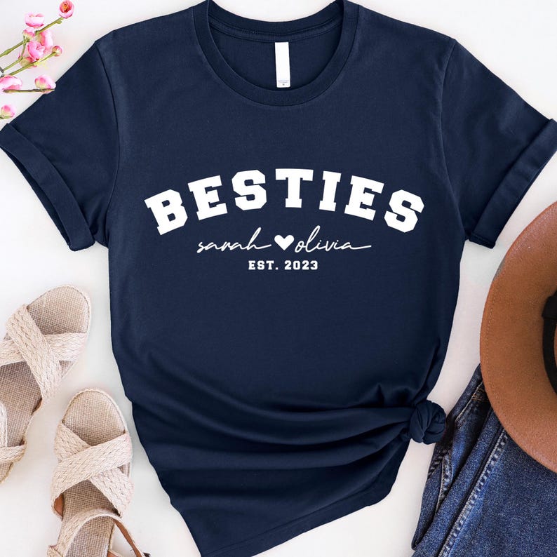 Personalized Besties T-shirt: Custom BFF Matching Outfit - Etsy