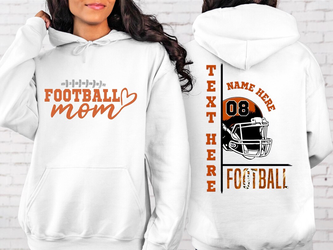 Personalized Football Hoodie: Custom Team Name & Number - Etsy