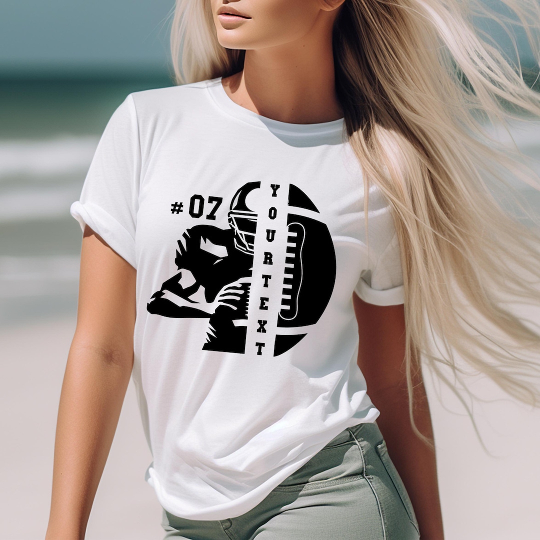 Custom Football Shirt, Your Name Football Tee, Personalized Football T ...