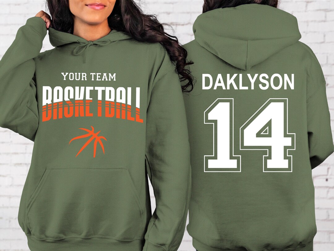 Customized Basketball Hoodie, Personalized Basketball Hoodie, Your Name ...