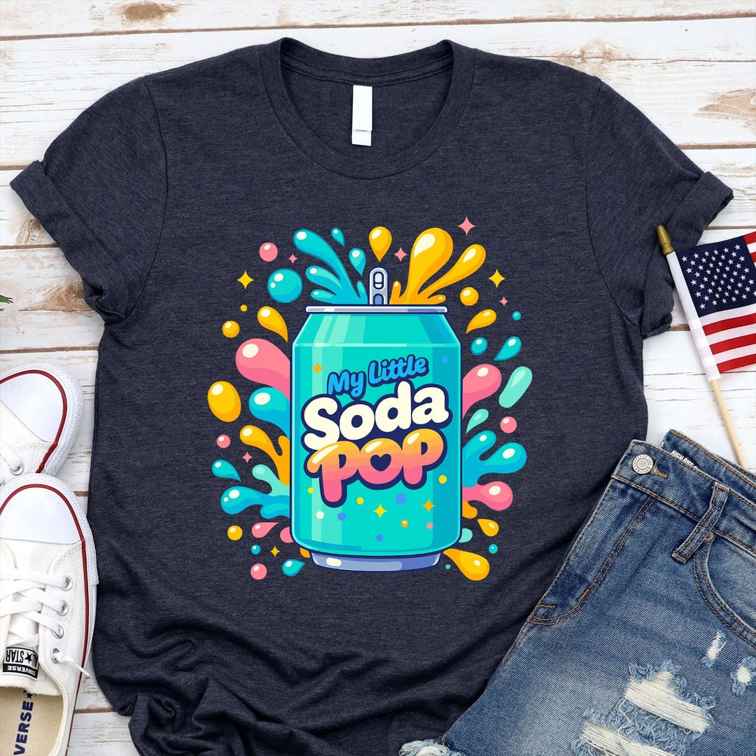 Kawaii Soda Pop T-shirt: Kpop Anime Style, Colorful Canned Drink Tee - Etsy