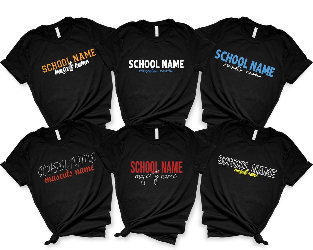 Custom School Mascot T-shirt: Personalized Team Spirit Tee - Etsy