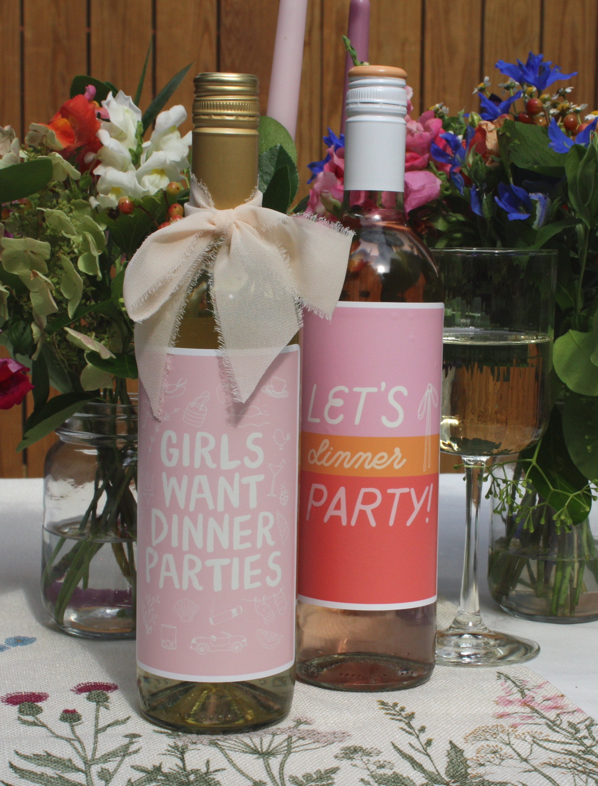 Dinner Party Wine Label 21st Birthday Gift Wine Label Birthday Dinner ...