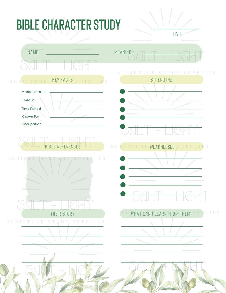 Bible Study Worksheet Bible Study Prayer Guide Printable Bible Study ...
