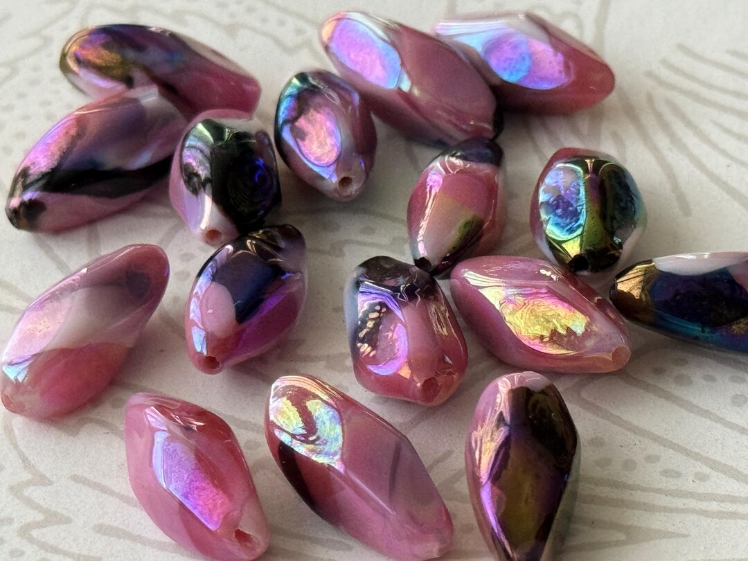 Vintage Antique Art Glass Rare Unusual Beads 23/10mm Handmade ...
