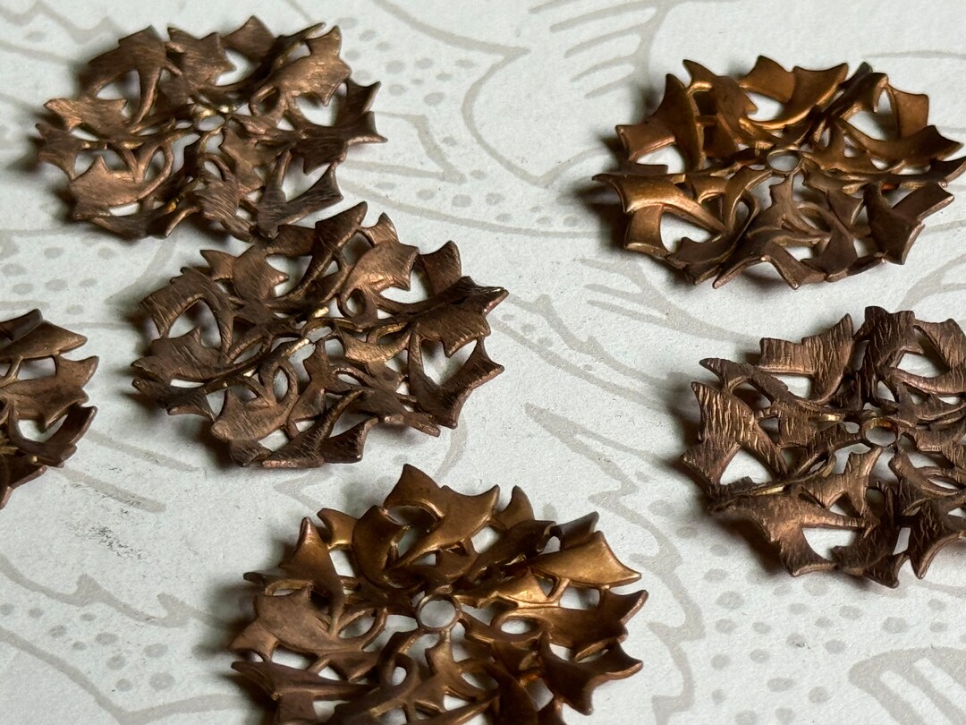 4 - Vintage Brass Findings Wheels Filigree Flowers (2 Choices) 26mm - Etsy