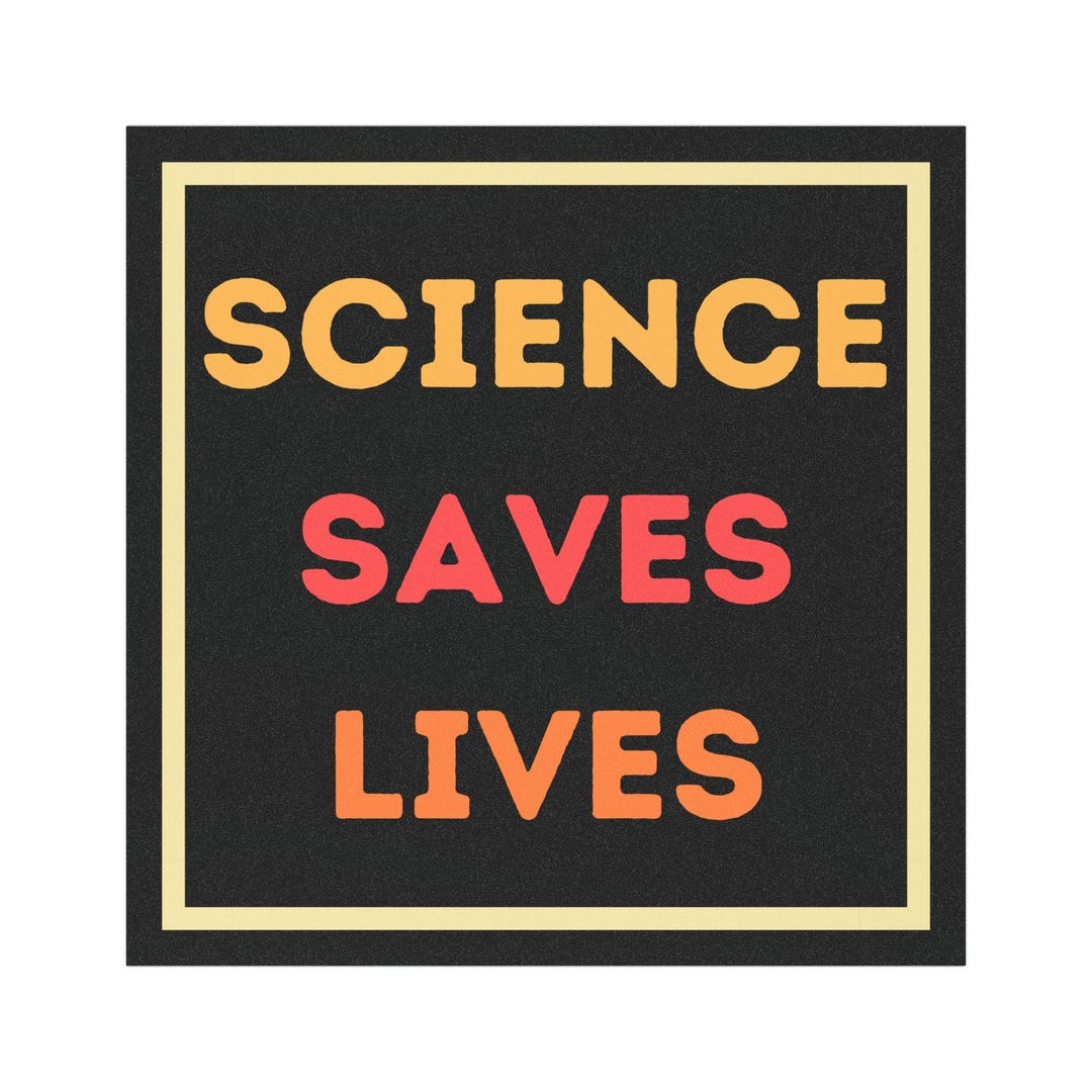 Science Saves Lives Orange and Black Car Magnet - Etsy