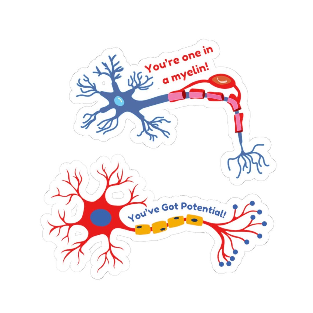 Motivational Neuron Sticker Pack (2 Stickers) - Etsy